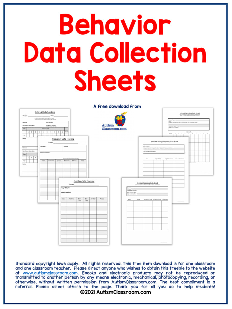 Behavior Data Collection Sheets 11112022 054803pm | PDF | Time