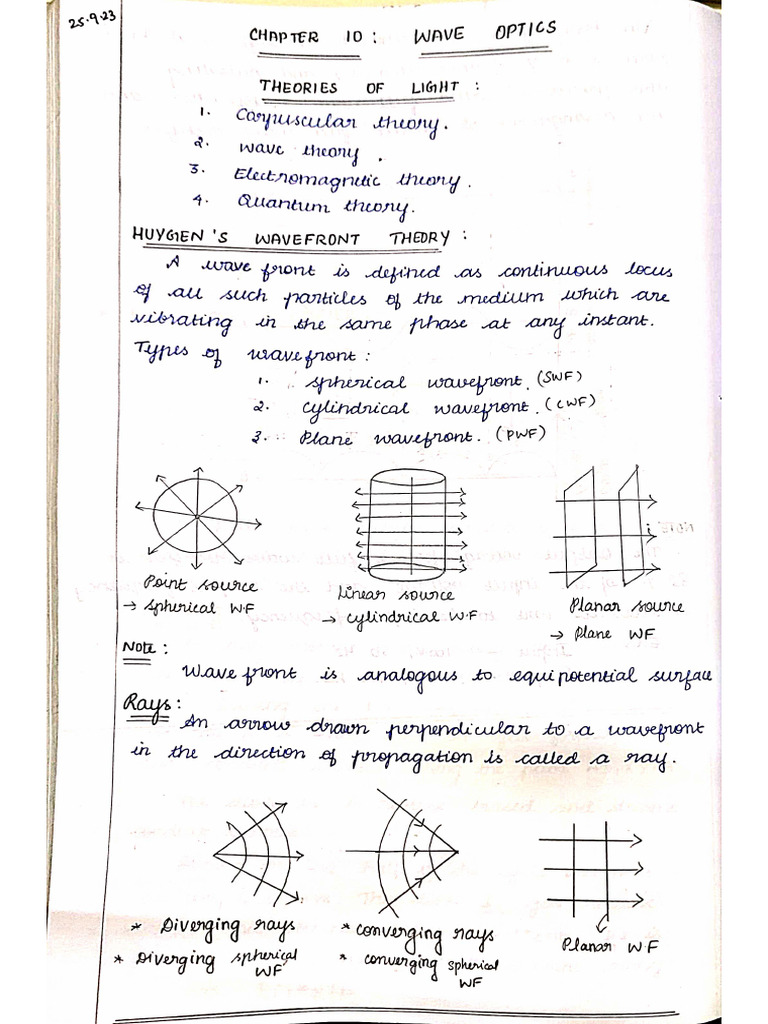 Wave Optics Notes | PDF