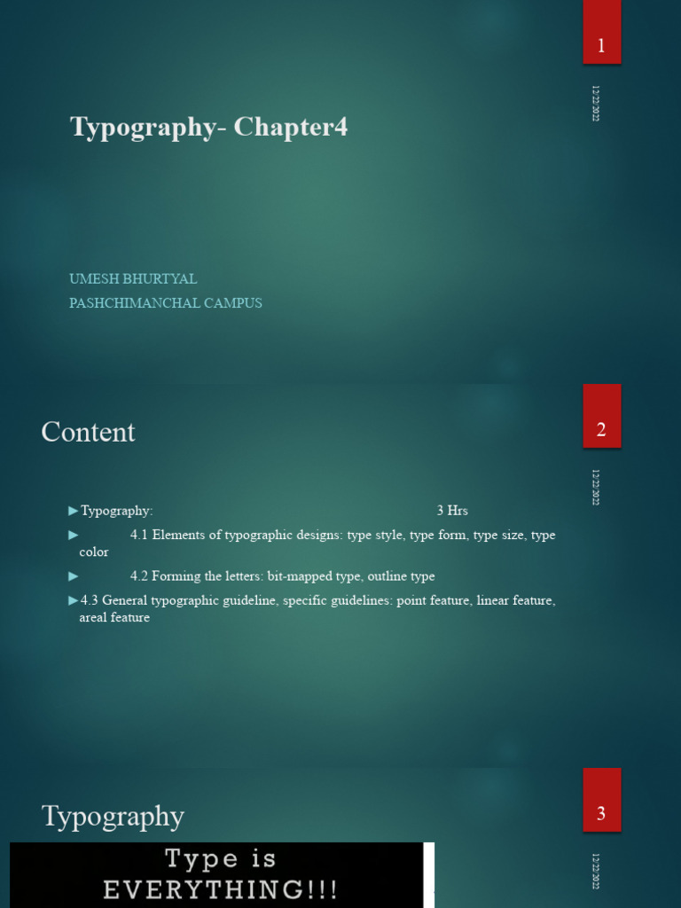 Chapter4 Typography | PDF | Typography | Written Communication