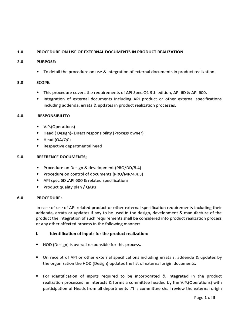 External Document Integration in HOD | PDF | Quality Assurance | Risk ...