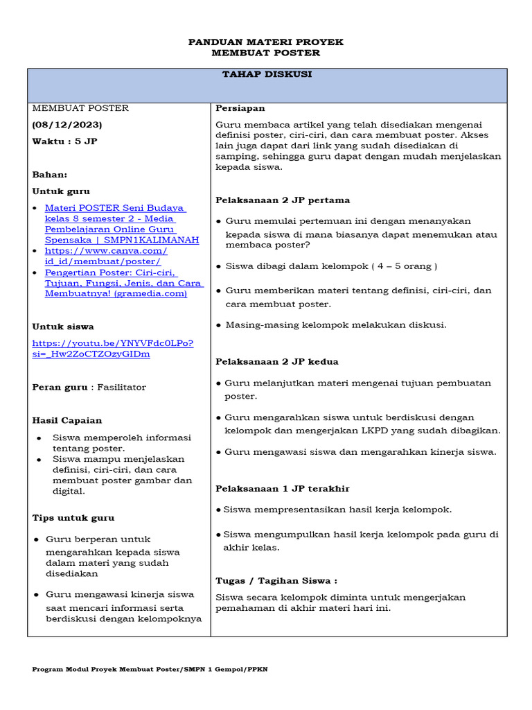 Proyek Pertemuan-8-Membuat Poster | PDF