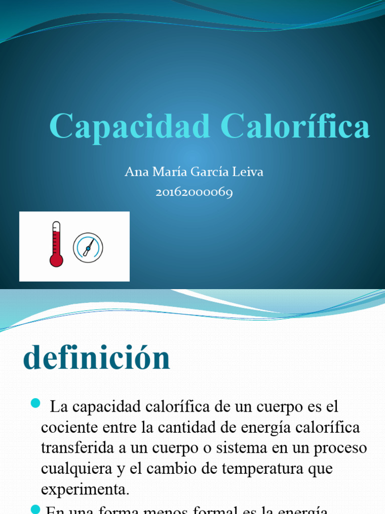 Capacidad Calorífica | PDF