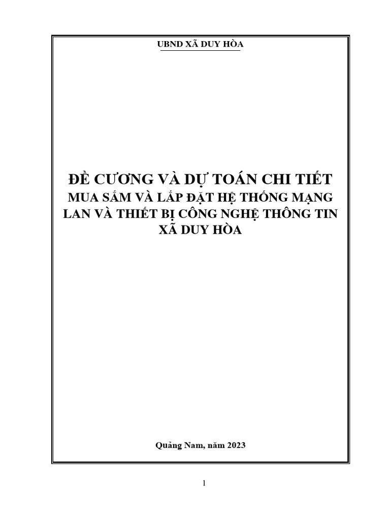 de Cuong Va Du Toan Duy Hoa | PDF