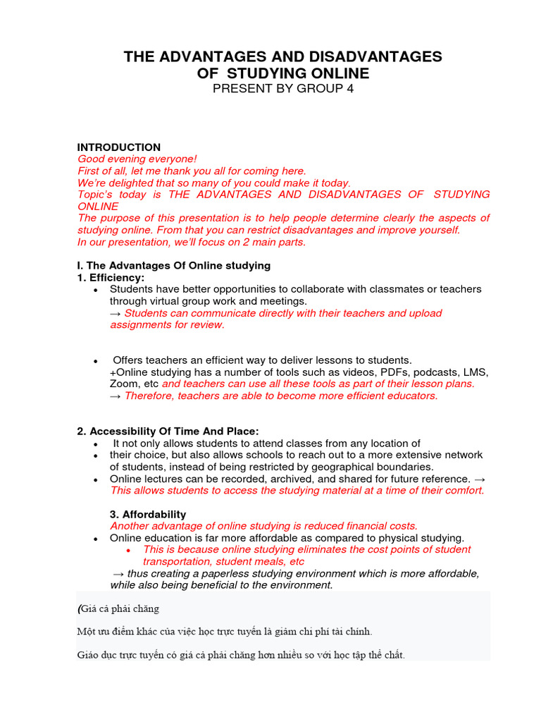 The Advantages and Disadvantages of | PDF