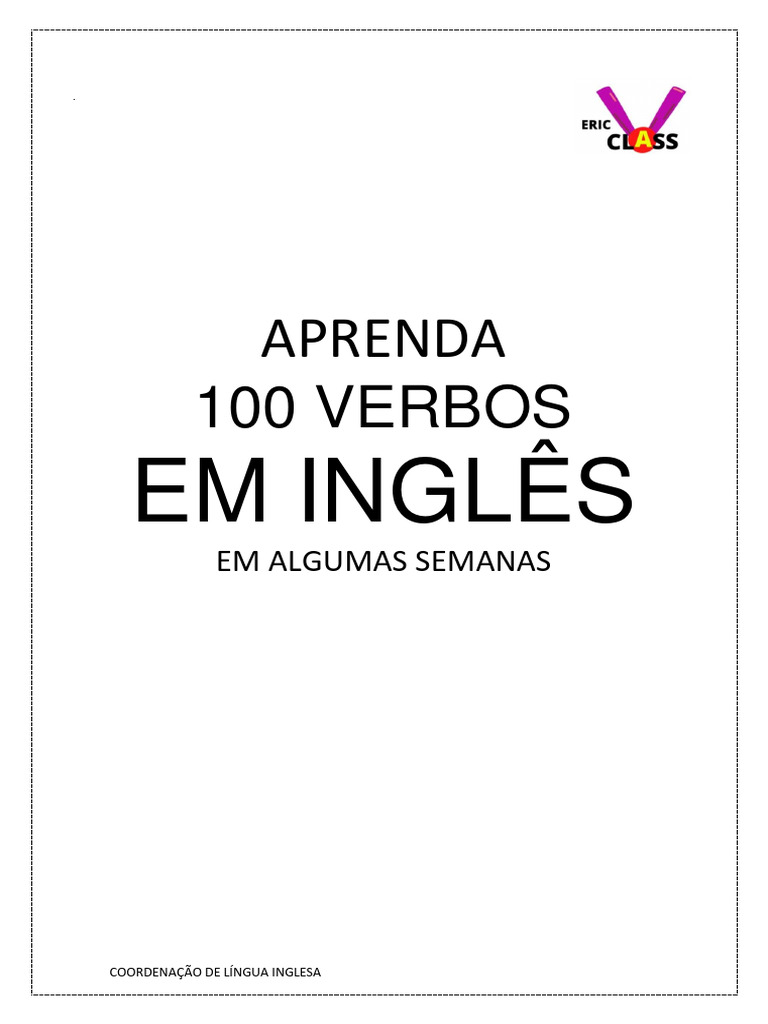 2 - 100 Verbos Mais Usados em Inglês | PDF | Assimilação cultural | Idiomas