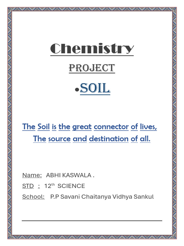 Abhi Kaswala Che... Project | PDF | Soil | Erosion