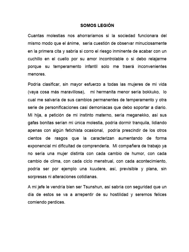 los estereotipos femeninos en el ánime (1) por Nancy Montoya | PDF ...