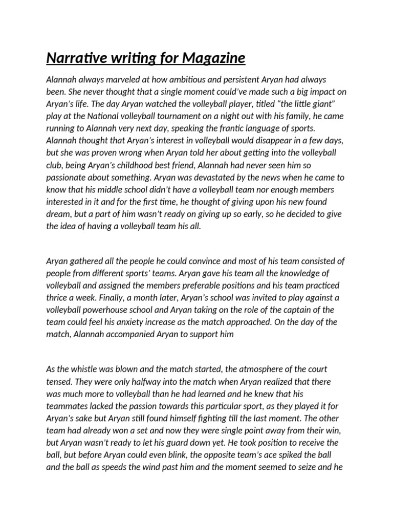 Narrative Writing | PDF