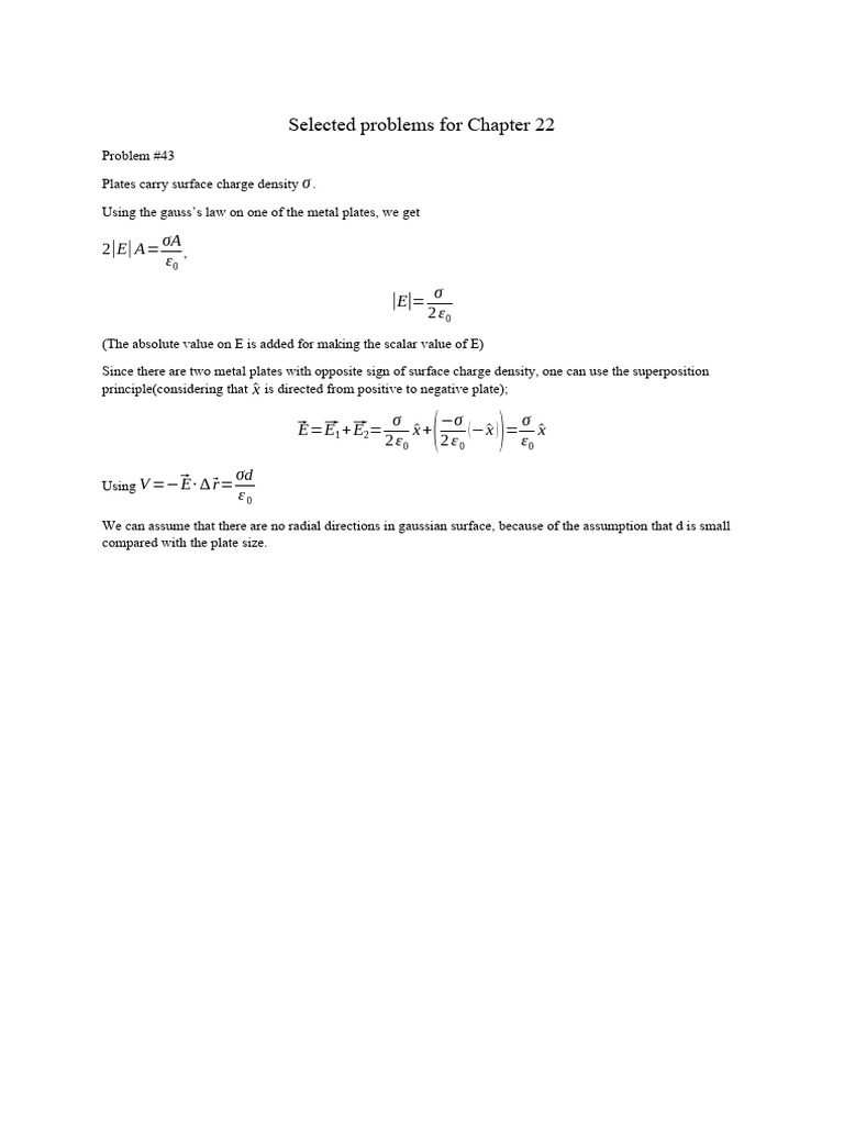 Selected Problems For Chapter 22 | PDF | Physics | Theoretical Physics
