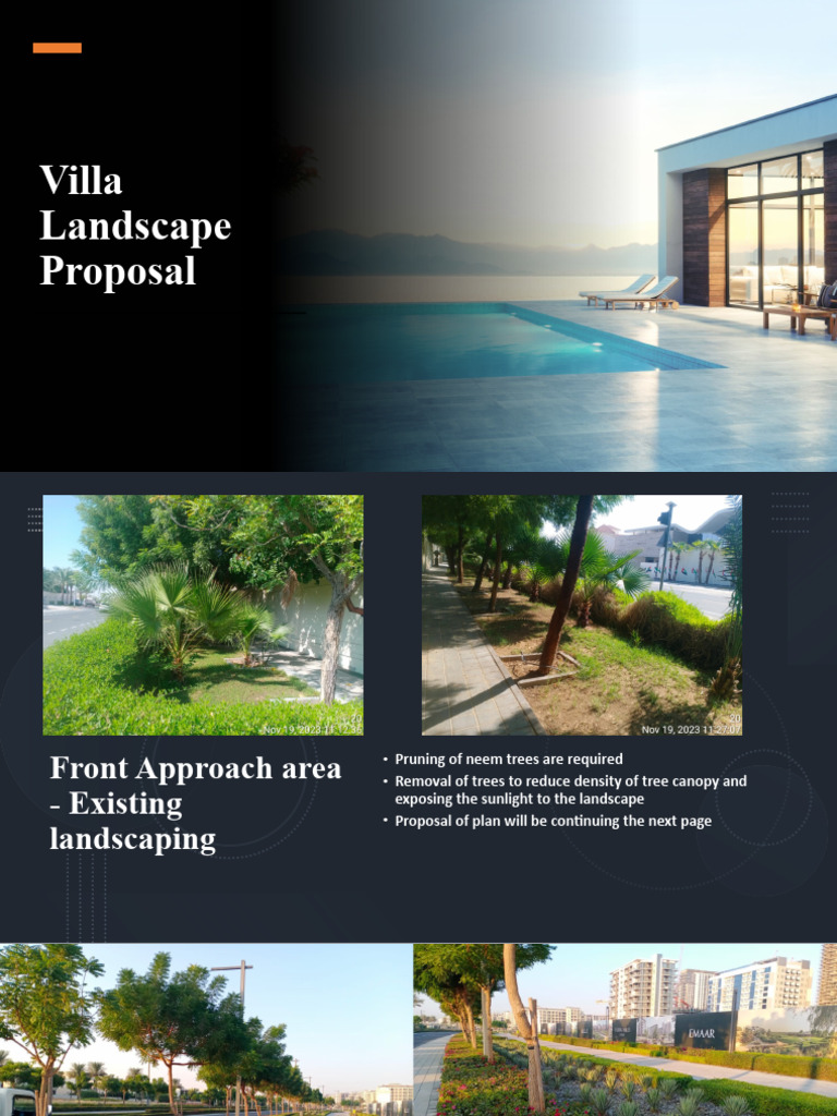 Villa Landscape Proposal | PDF | Lawn | Gardens
