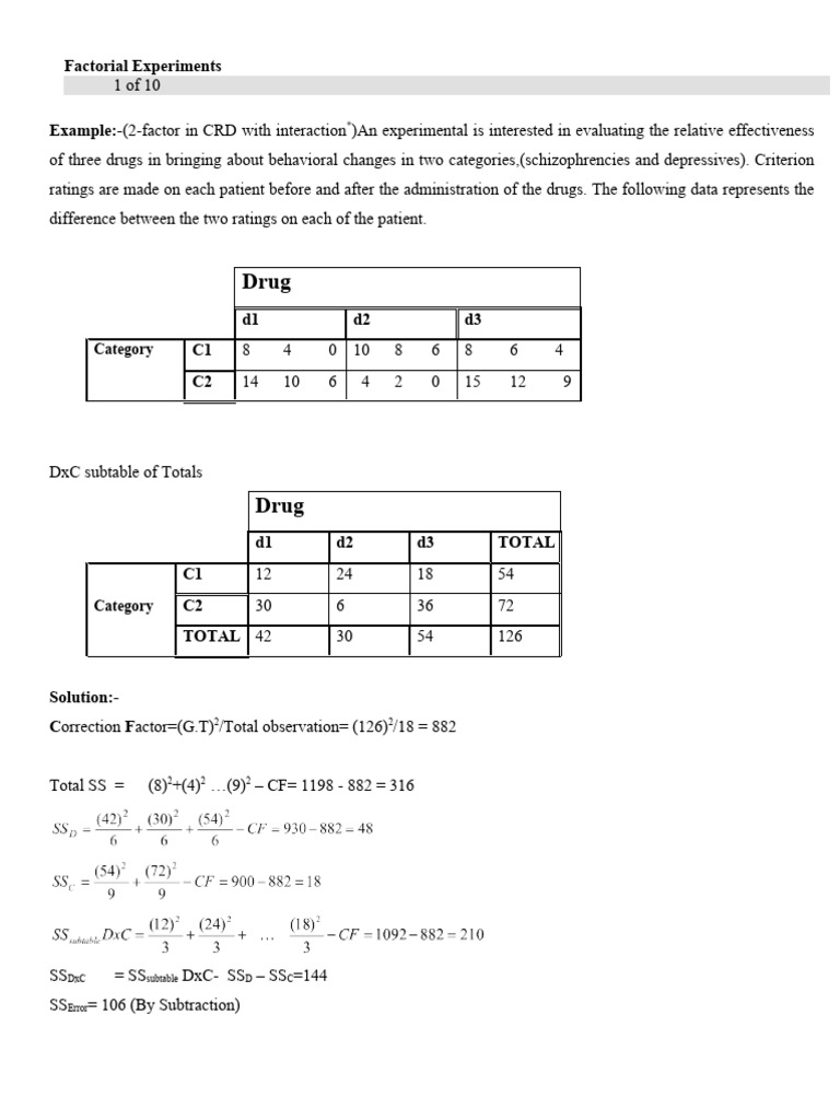 Week 14 Factorial Experiments | PDF