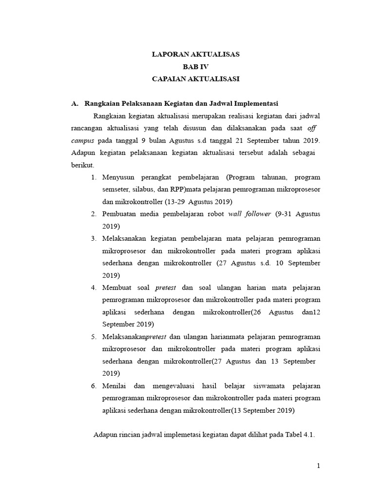 Contoh LAPORAN Bab 4 Dan Lampiran | PDF