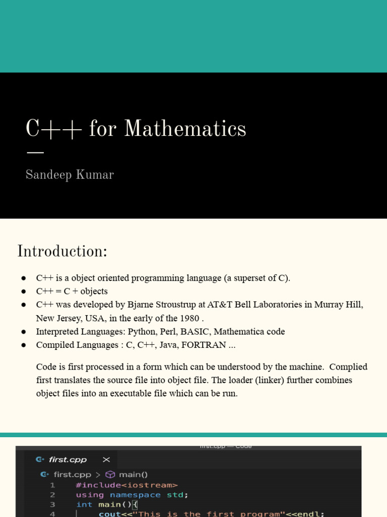 Lecture 1 | PDF | C++ | Compiler