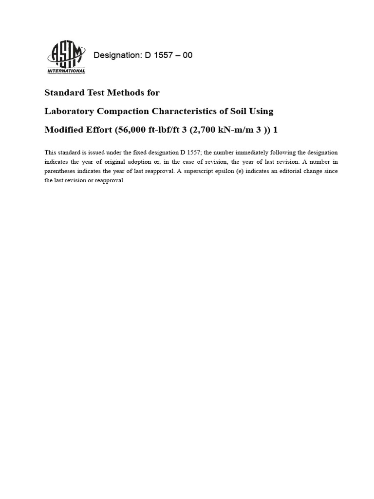 Astm Des D1557 Pdf