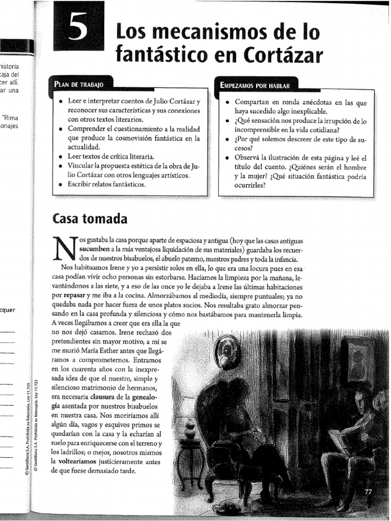 Casa Tomada Julio Cortázar Taller | PDF