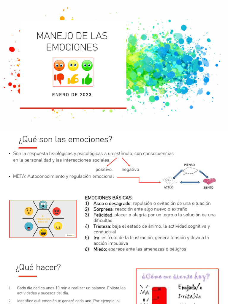 Manejo Emocional | PDF | Las emociones | Teorías psicologicas