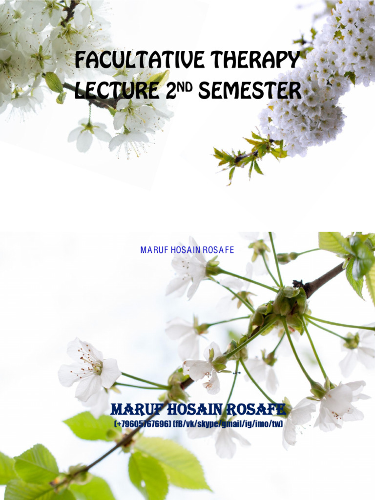 Therapy Lec 2nd Sem | PDF | Wellness