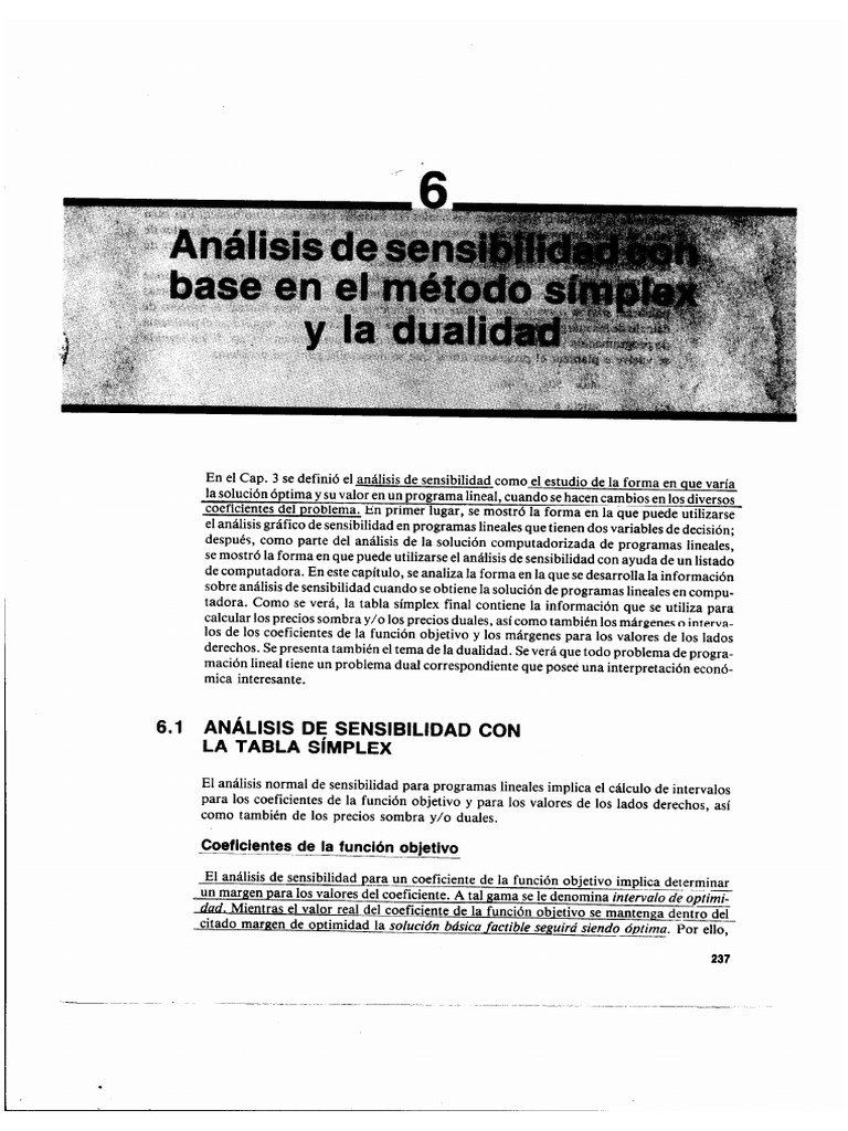 6 - Sensibilidad y Dualidad - Anderson Cap 6 | PDF