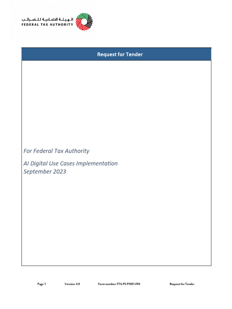 AI Digital Use Cases Tender FTA | PDF | Machine Learning | Artificial ...