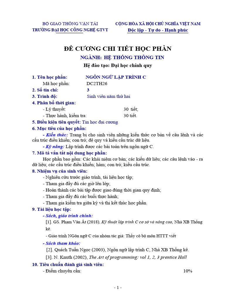 Ngon Ngu Lap Trinh C | PDF