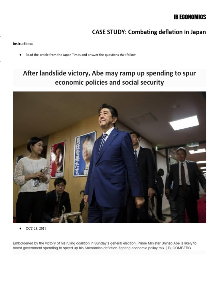 WS - Deflation in Japan | PDF | Shinzō Abe | Public Finance