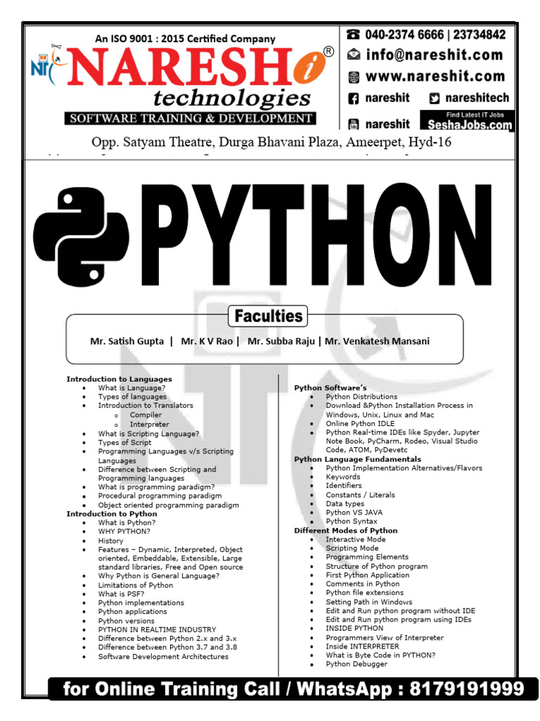 PYTHON With NumPy and Pandas | PDF