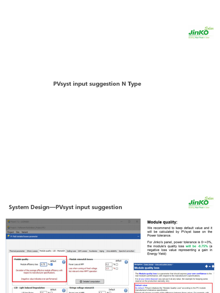 1 - PVsyst Guideline N Type and P Type | PDF | Physical Sciences ...