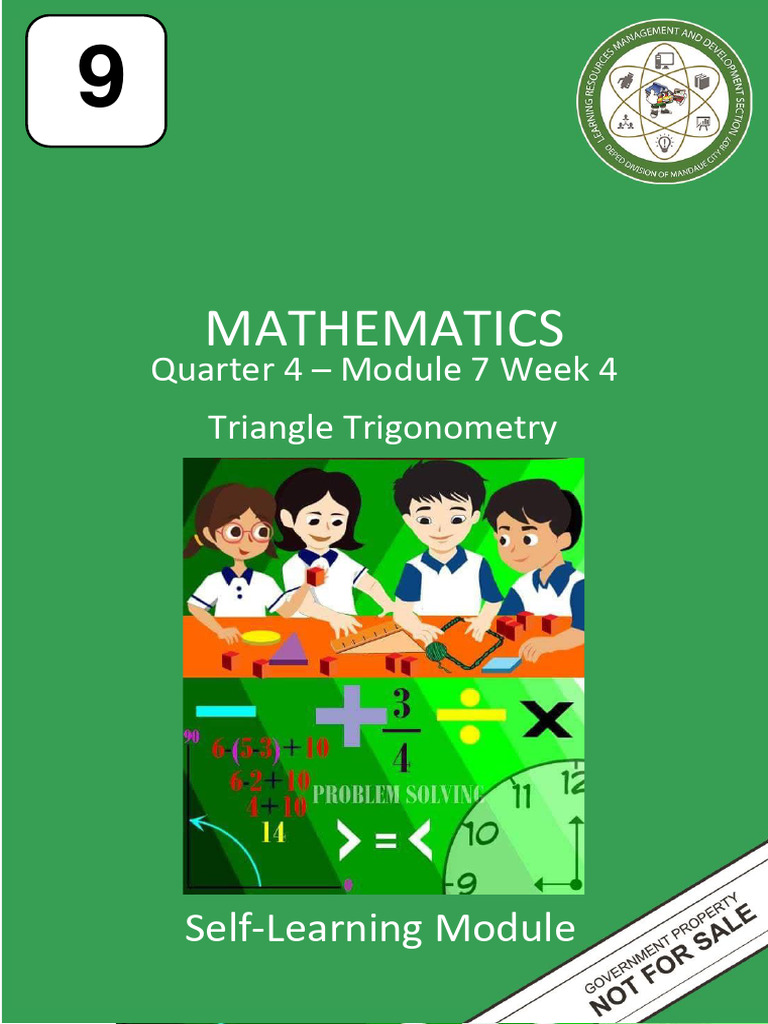 G9 Math Q4 Module-4 | PDF | Trigonometry | Triangle