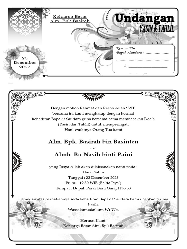 Undangan HAul | PDF