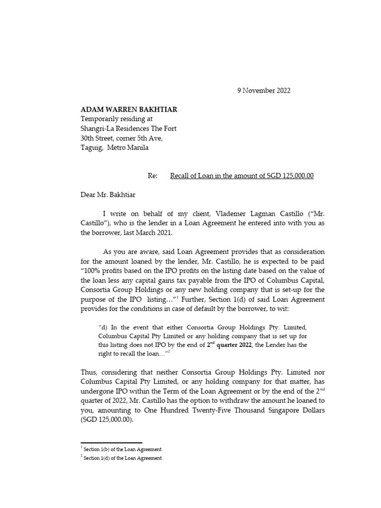 Demand Letter | PDF