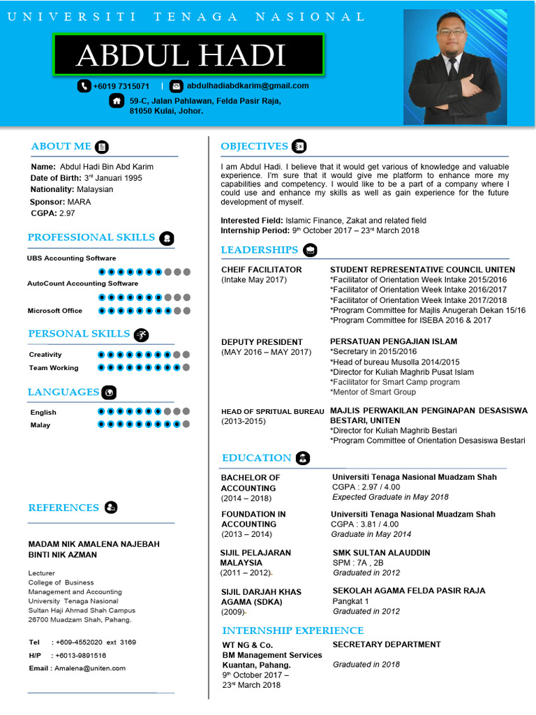 Resume Johor - Abdul Hadi | PDF | Southeast Asia | Malaysia