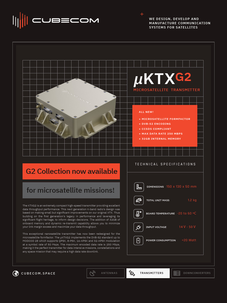 Datasheet Cubecom ktxg2 Microsatellite Transmitter 9kx8zh | Download Free PDF | Computer Science ...