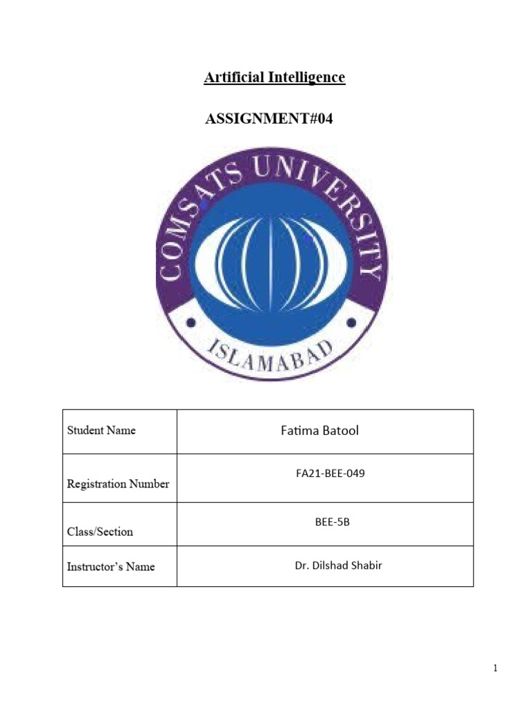 AI Assignment #4 049 | PDF | Mathematical Optimization | Algorithms And Data Structures