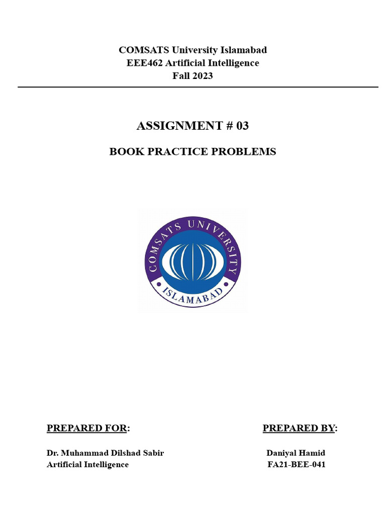 Assignment 03 Ai | PDF | Theoretical Computer Science | Applied Mathematics