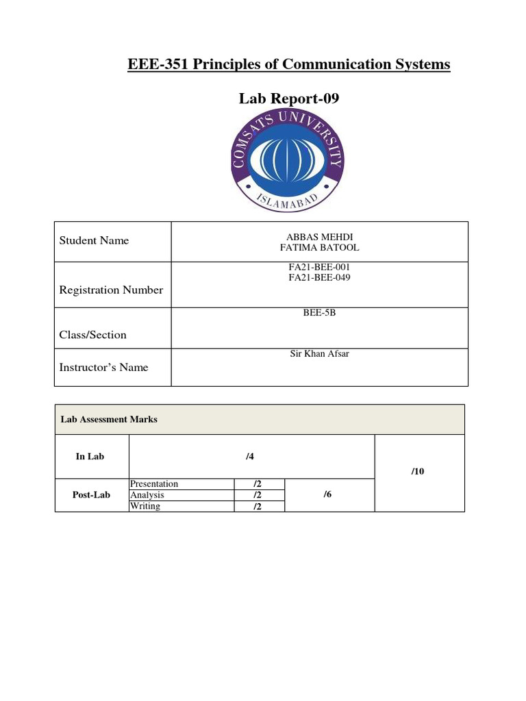 Lab 09 | PDF | Spectral Density | Algorithms