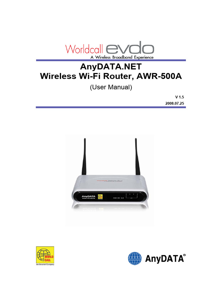 Worldcall User Manuila Wifi AWR 500A | PDF | Computer Network ...