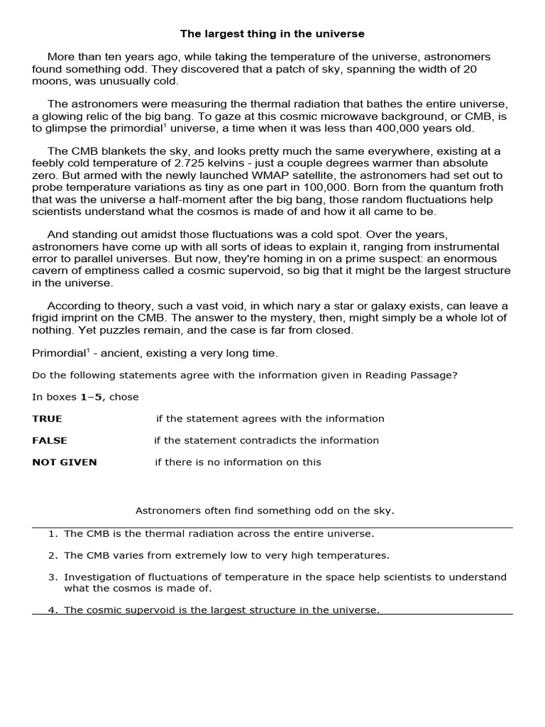 True False Not Given Sample | PDF