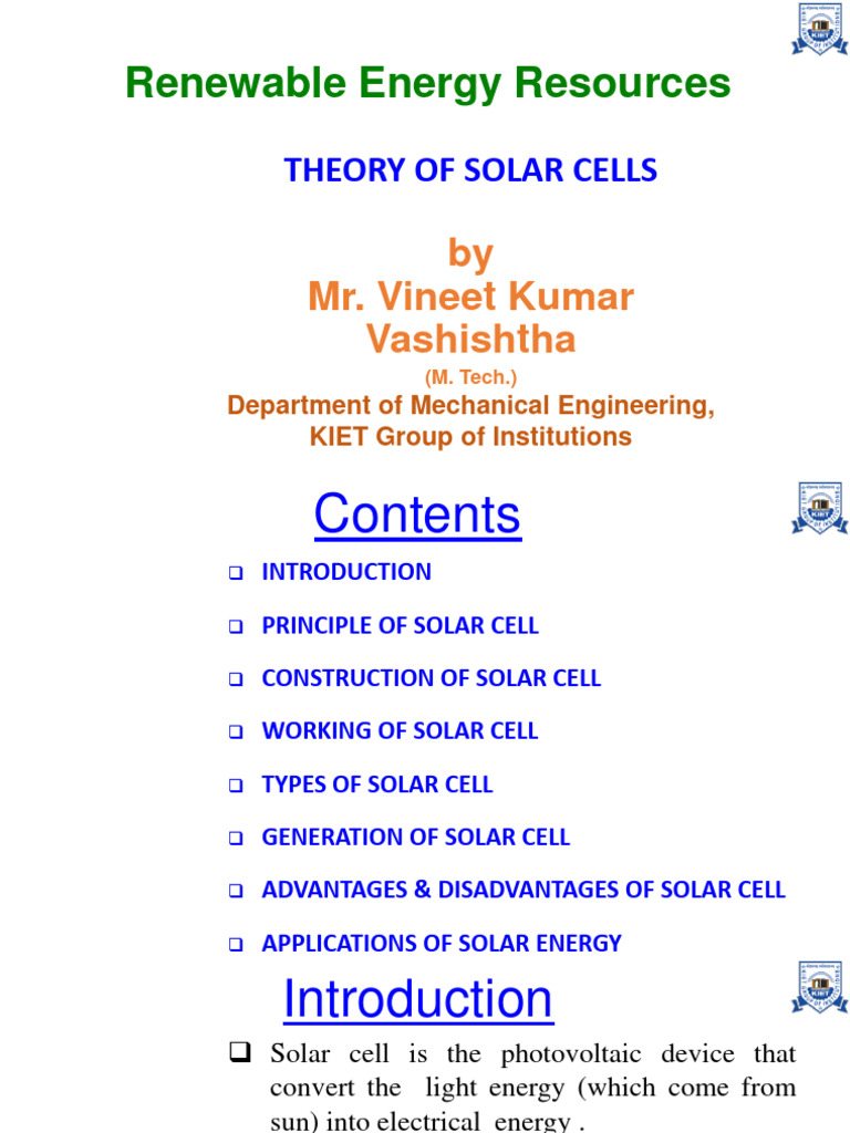 Solar Cells | PDF
