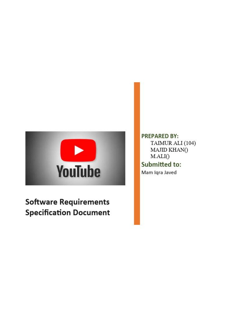 Software Requirements Specification Document: Submitted To | PDF ...