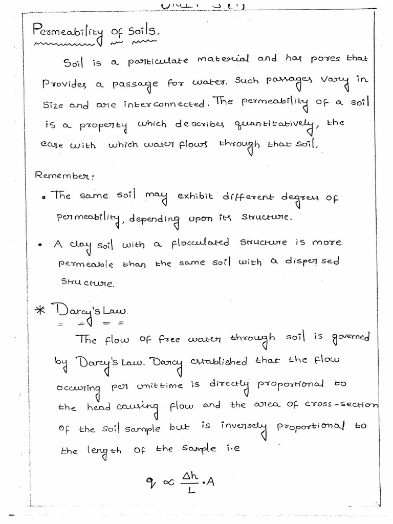 Unit-2 Permeability and Seepage | PDF