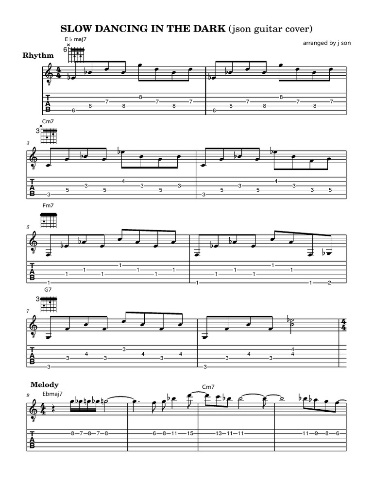 Slow Dancing in The Dark TAB Edited | PDF