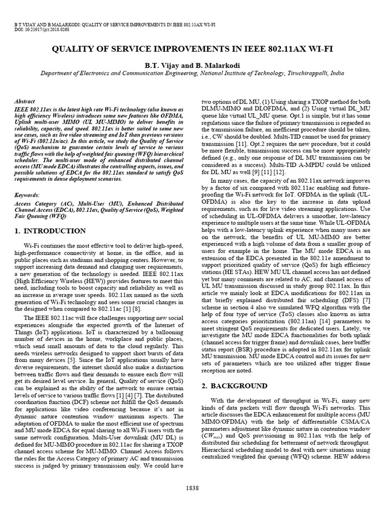 Ieee 802.11ax Wifi Paper | PDF