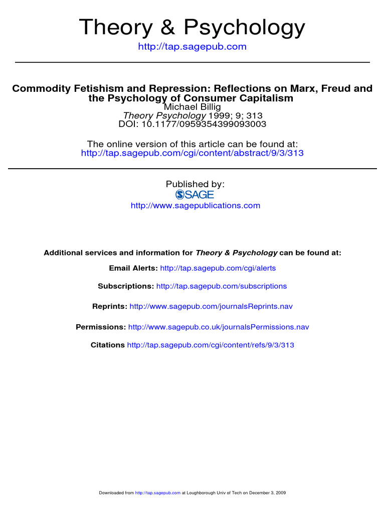 Commodity Fetishism and Repression Refle | PDF | Marxist Theory ...