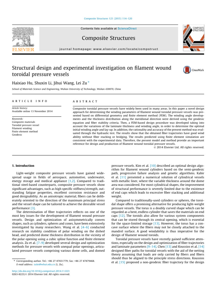 Structural Design and Experimental Investigation On Lament Wound ...