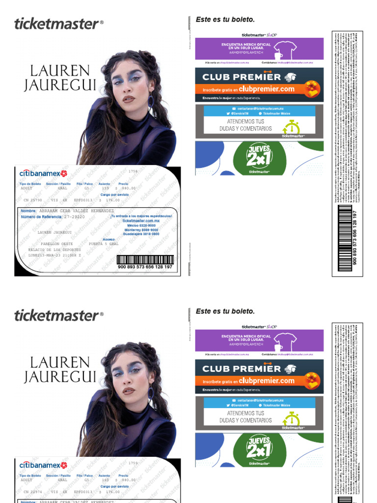 Ticket Fast Lauren Jauregui | PDF