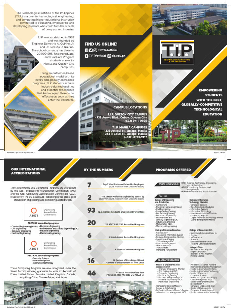 T.I.P. Institutional Flyer Sept 2022 | PDF