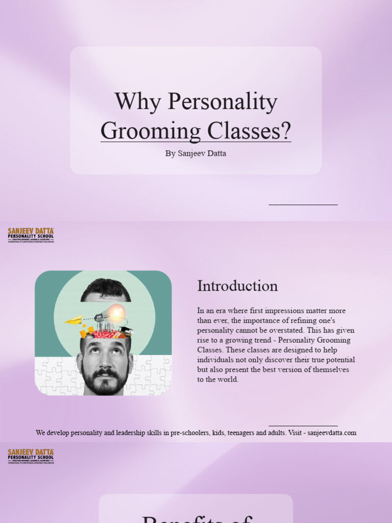 Why Personality Grooming Classes? | PDF | Adolescence | Communication