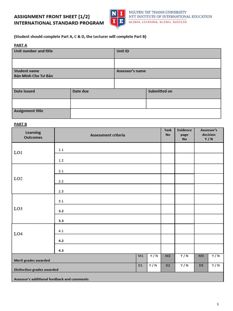 Assignment Front Sheet (Template) | PDF | Capital Asset Pricing Model | Beta (Finance)