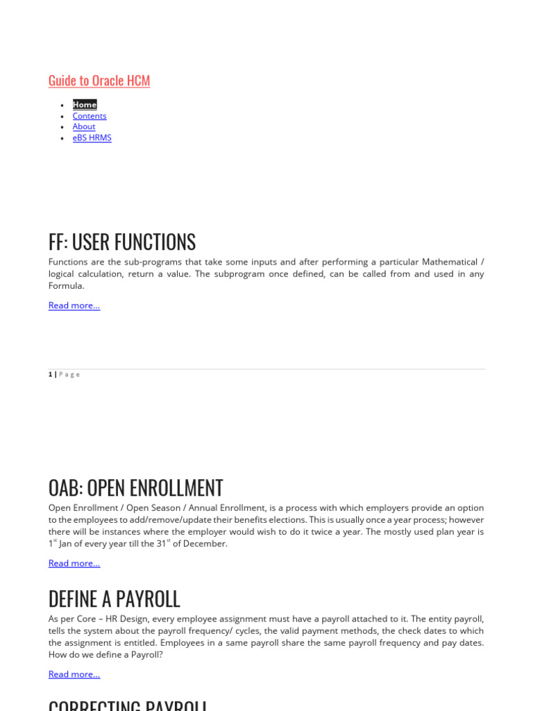 Oracle HCM User Guide Overview | PDF | Enterprise Resource Planning ...