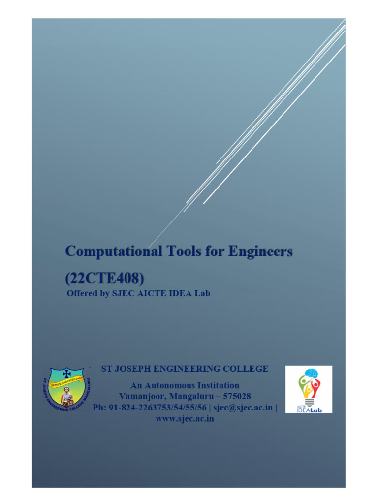 Computational Tools For Engineers-22CTE408 | PDF | Strength Of Materials | Deformation (Engineering)